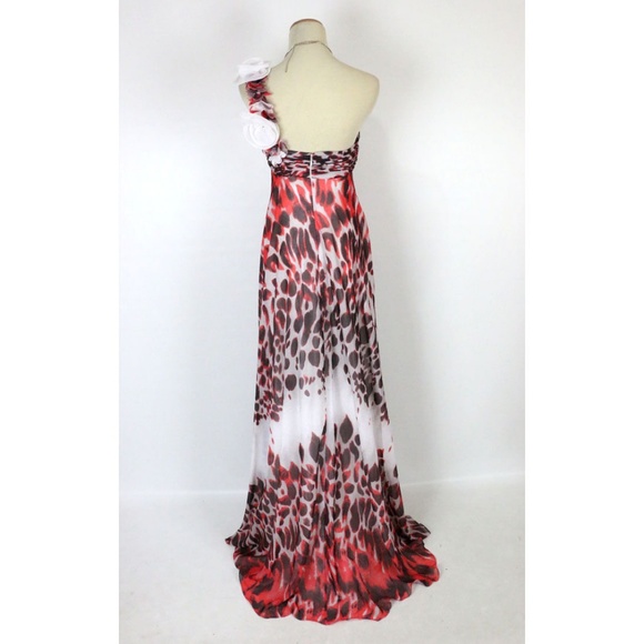 Jovani | Dresses | Nwt Jovani Print Oneshoulder Floral Ruchedbust ...